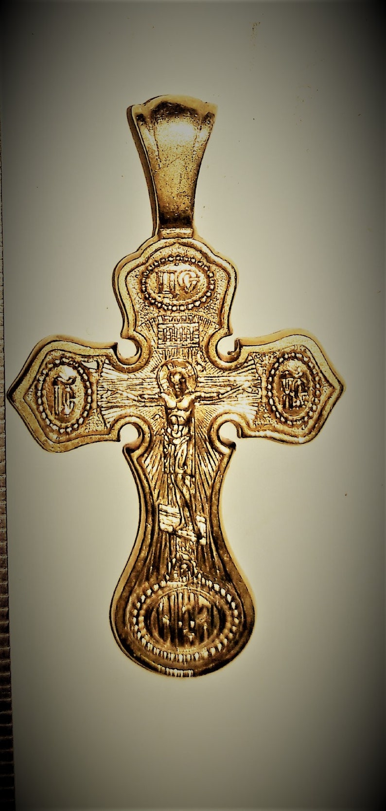 Slavic Orthodox Christian cross 925 Sterling Silver/Byzantine | Etsy