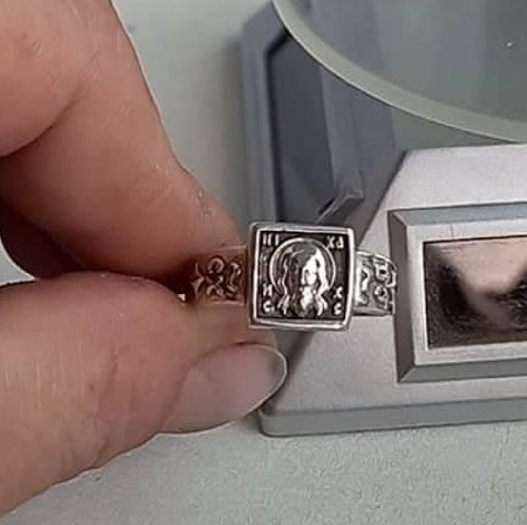Jesus Ringunisex Slavic Rings 925 Sterling Silver Jewelry Greek Rite ...