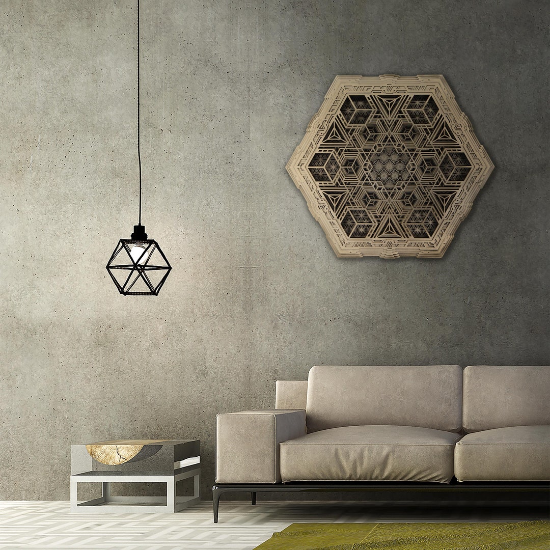 Wall Art Sacred Geometry Led Lamp navi With - Etsy