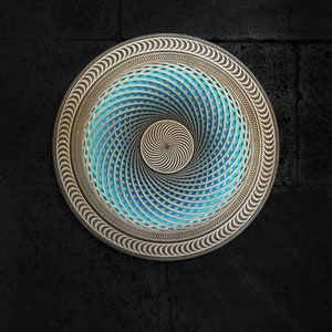 Running Mandala 3D Multilayered Led Lamp Wall Art "fibonacci" Sacred ...