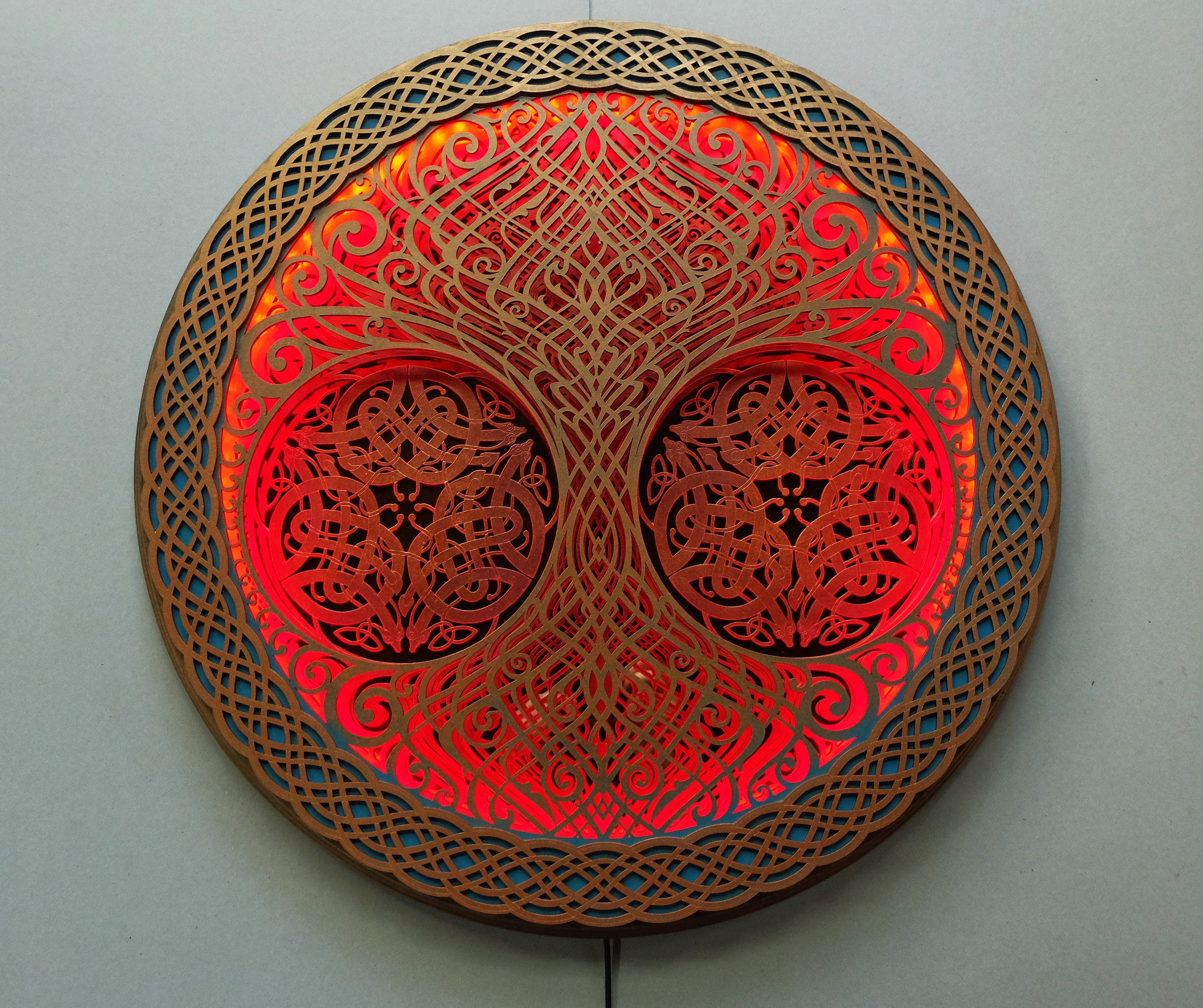 Sacred Geometry Led Lamp "tree of Life", Celtic Wall Art - Etsy