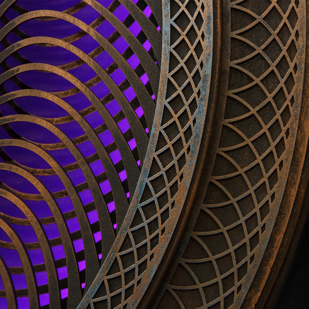 Running Mandala 3D Multilayered "whisper of the Universe" Led Lamp Wall ...