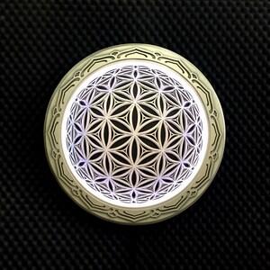 Wall Art Sacred Geometry Led Lamp Mandala "flower of Life" Meditation ...