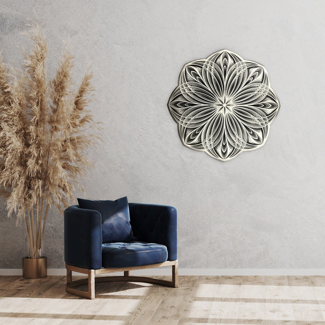 Wall Art 70 сm Sacred Geometry Mandala "mira". Multi-layered Wooden ...