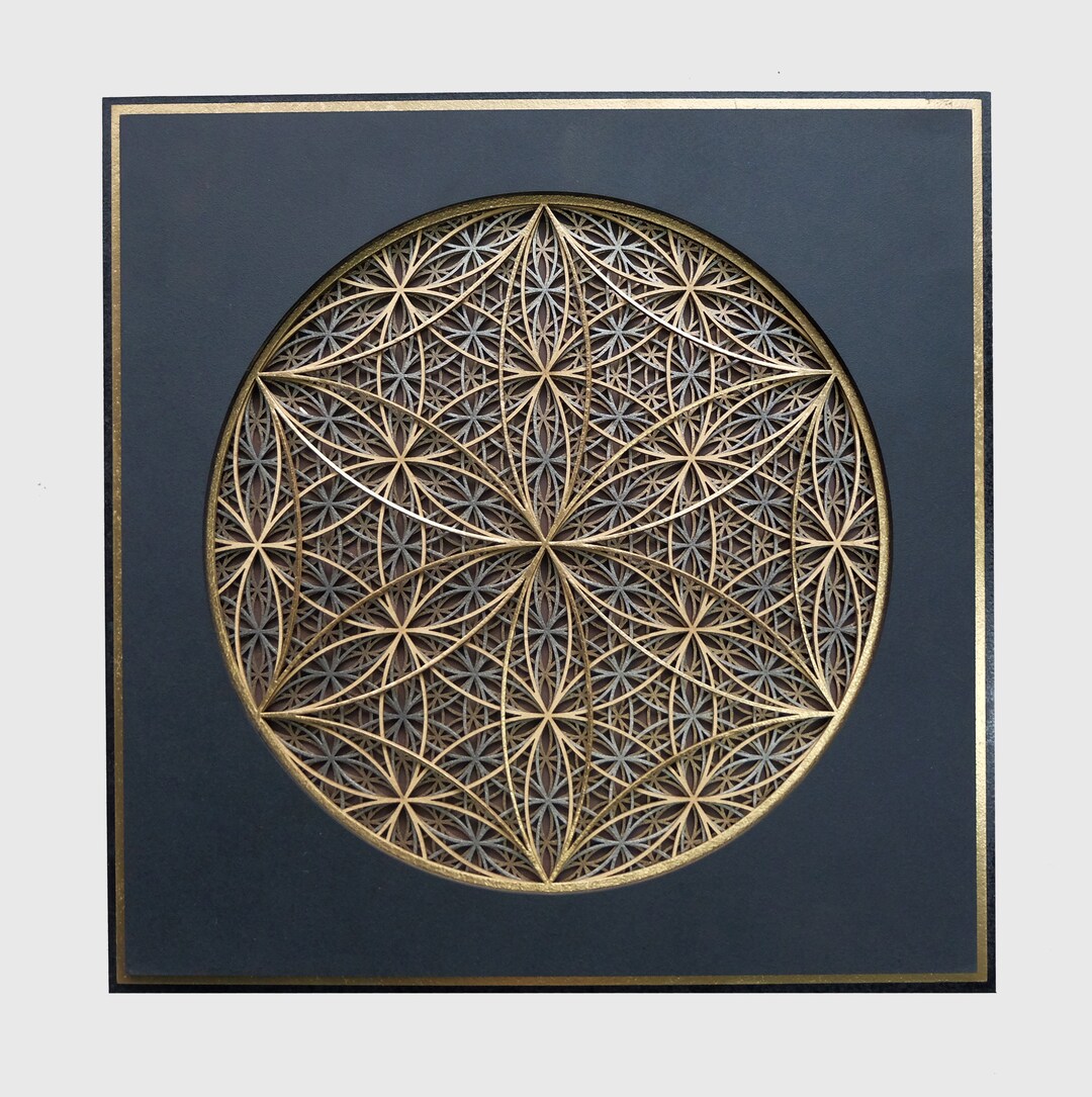 Framed Mandala sacred Seeds Mini Mandala Wall - Etsy