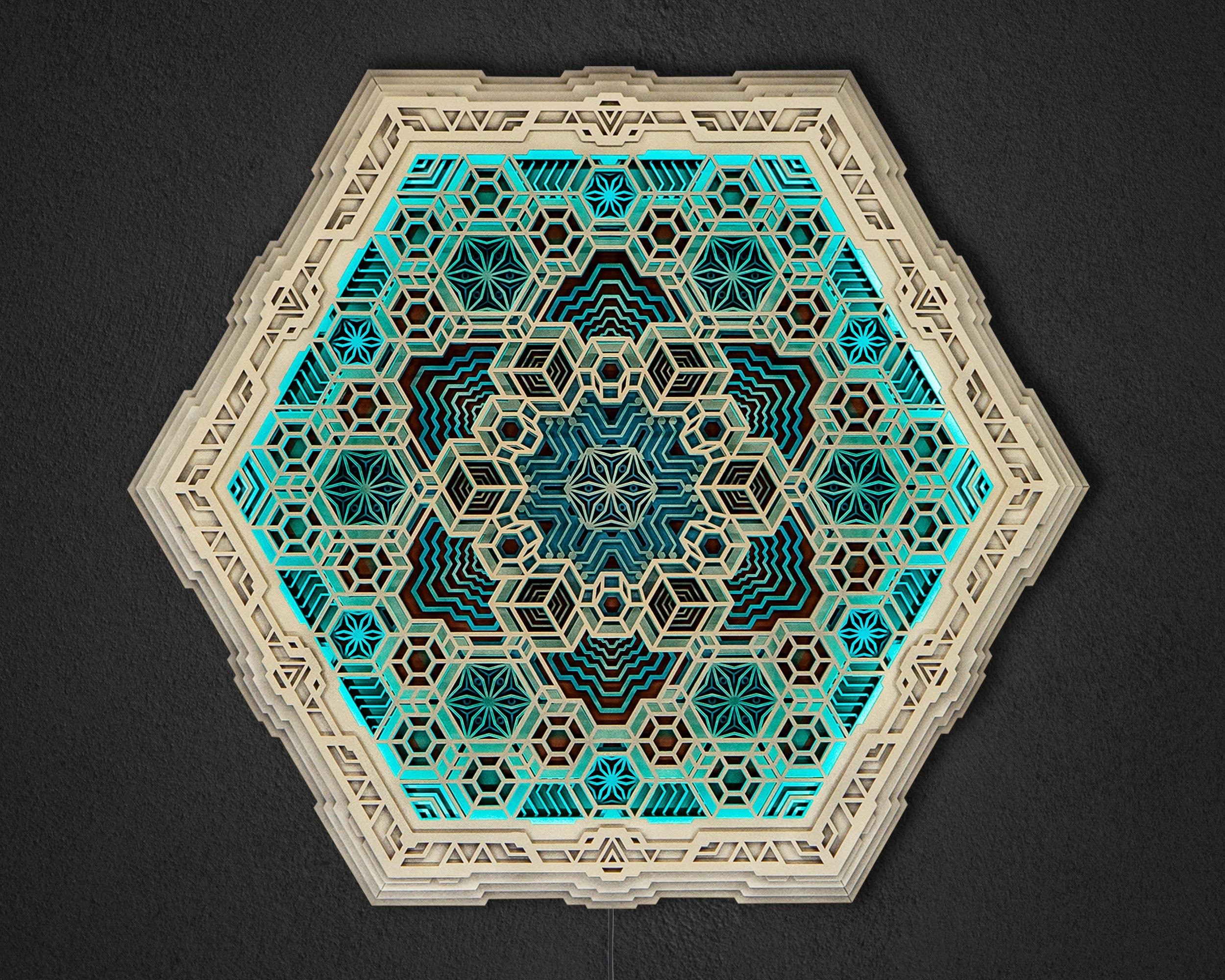Led Mandala Wall Art Sacred Geometry vega 80cm - Etsy