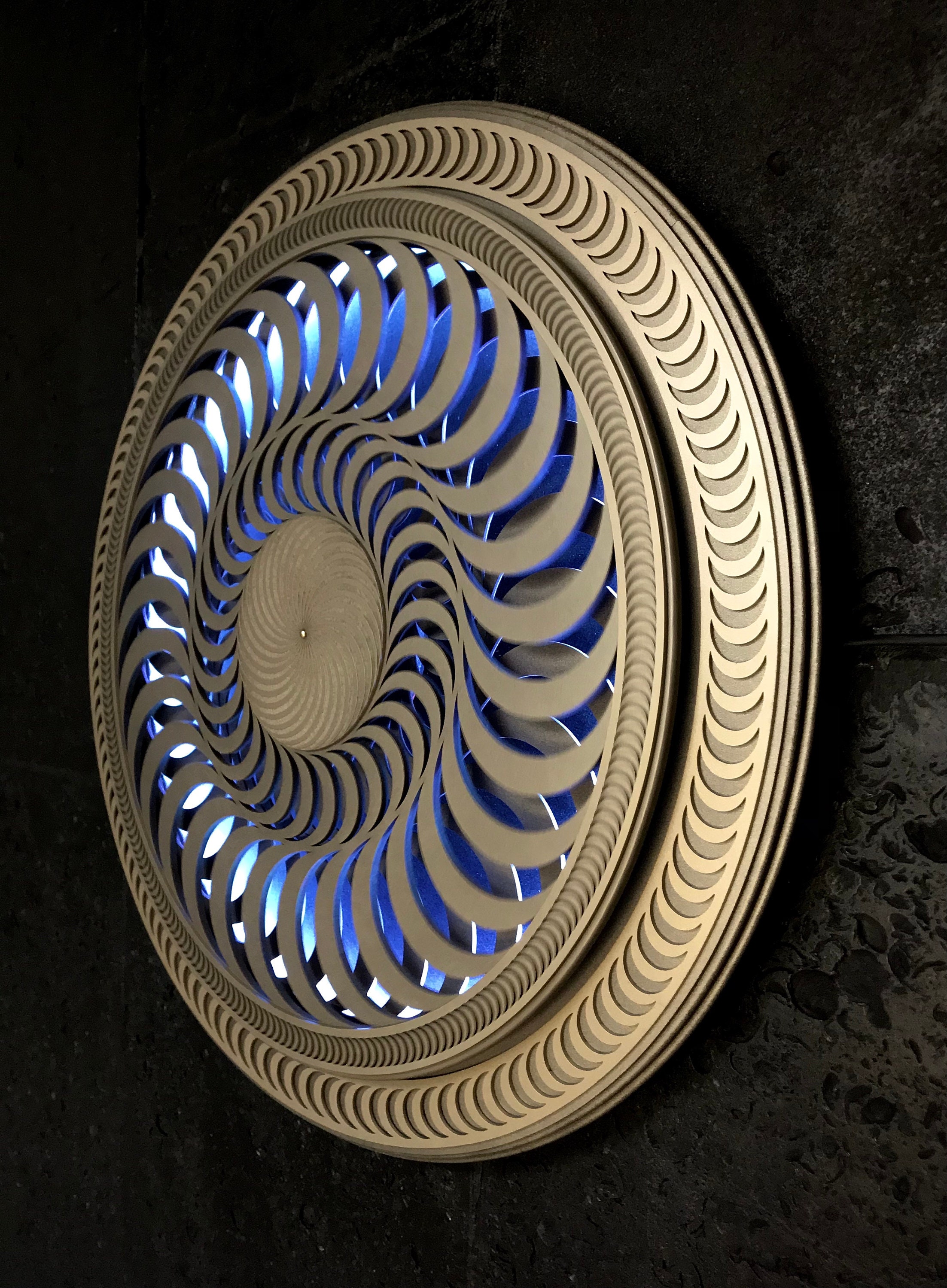 Running Mandala 90 сm/35'' Led Lamp Wall Art "pulsar" Sacred Geometry ...
