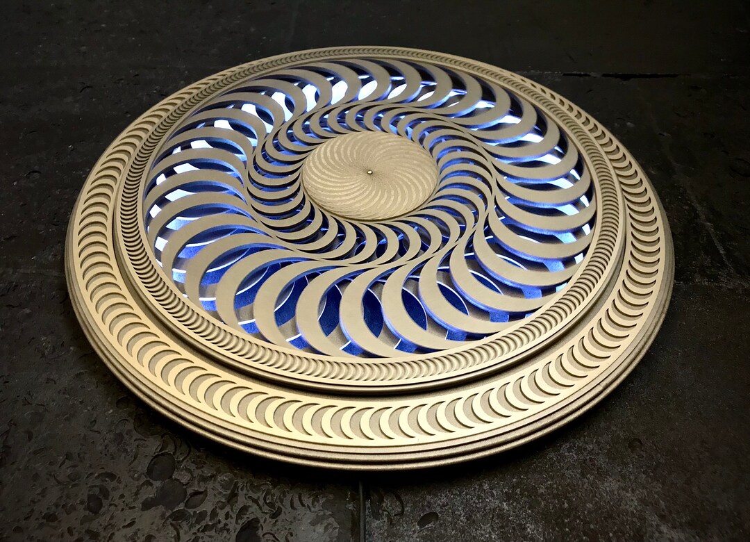 Running Mandala 90 сm/35'' Led Lamp Wall Art "pulsar" Sacred Geometry ...