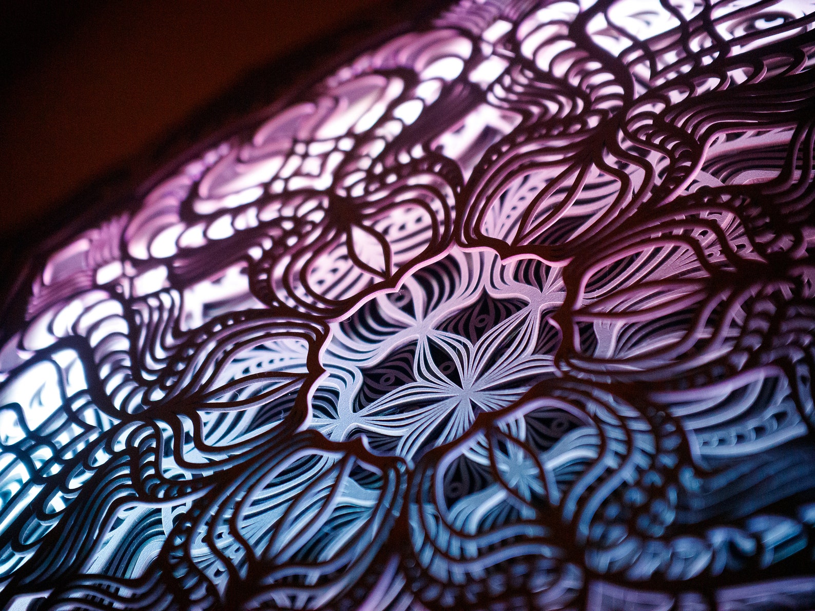Wall Art 80 Cm Sacred Geometry Led Lamp "sonata". Smart LED. Remote ...