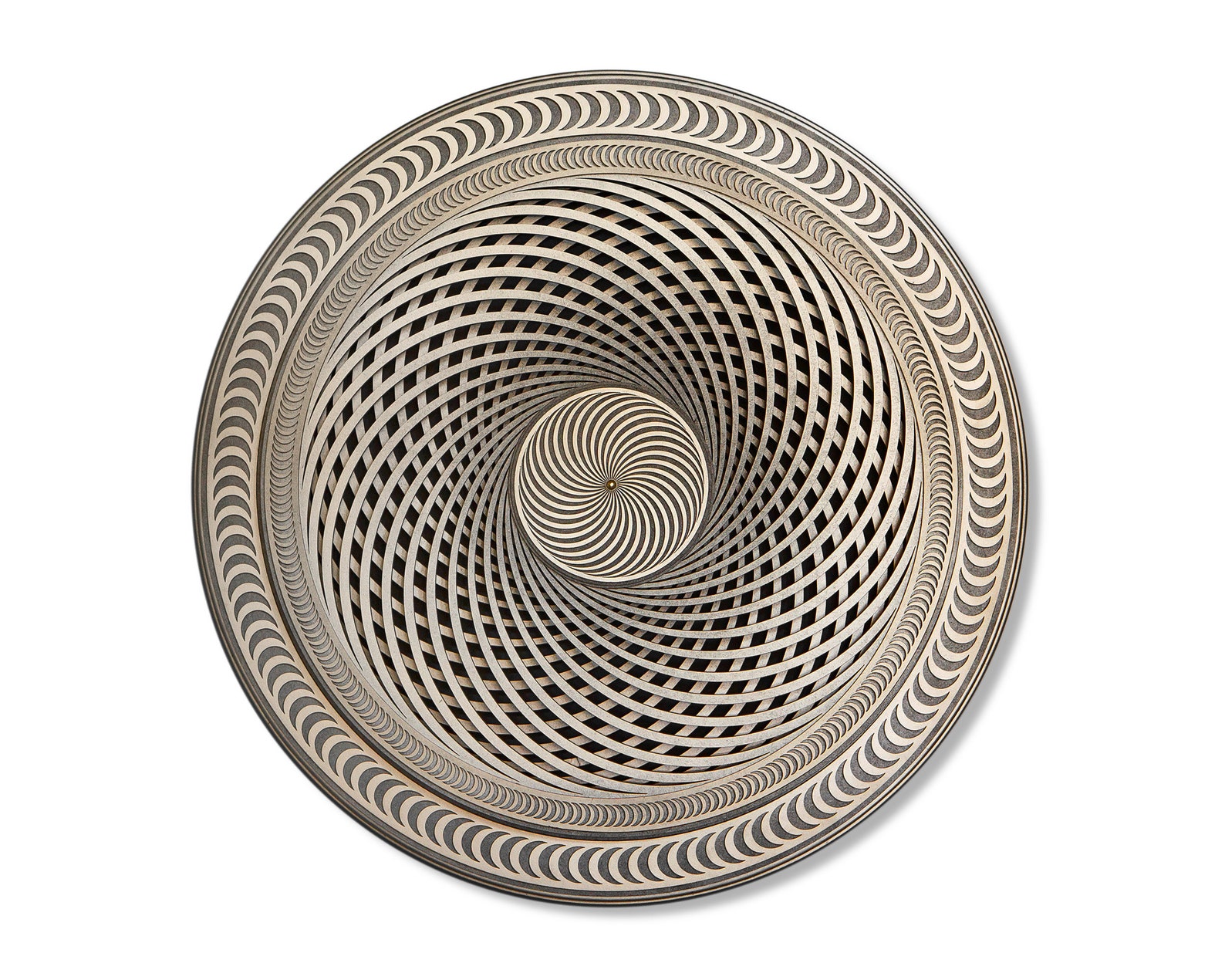 Running Mandala 90cm "fibonacci". 3D Multilayered LED Lamp Wall Art ...