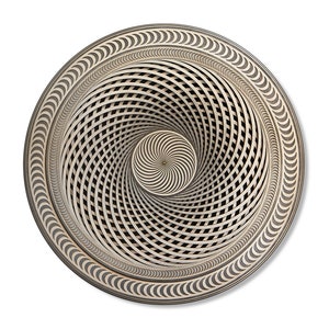 Running Mandala 90cm "fibonacci". 3D Multilayered LED Lamp Wall Art ...