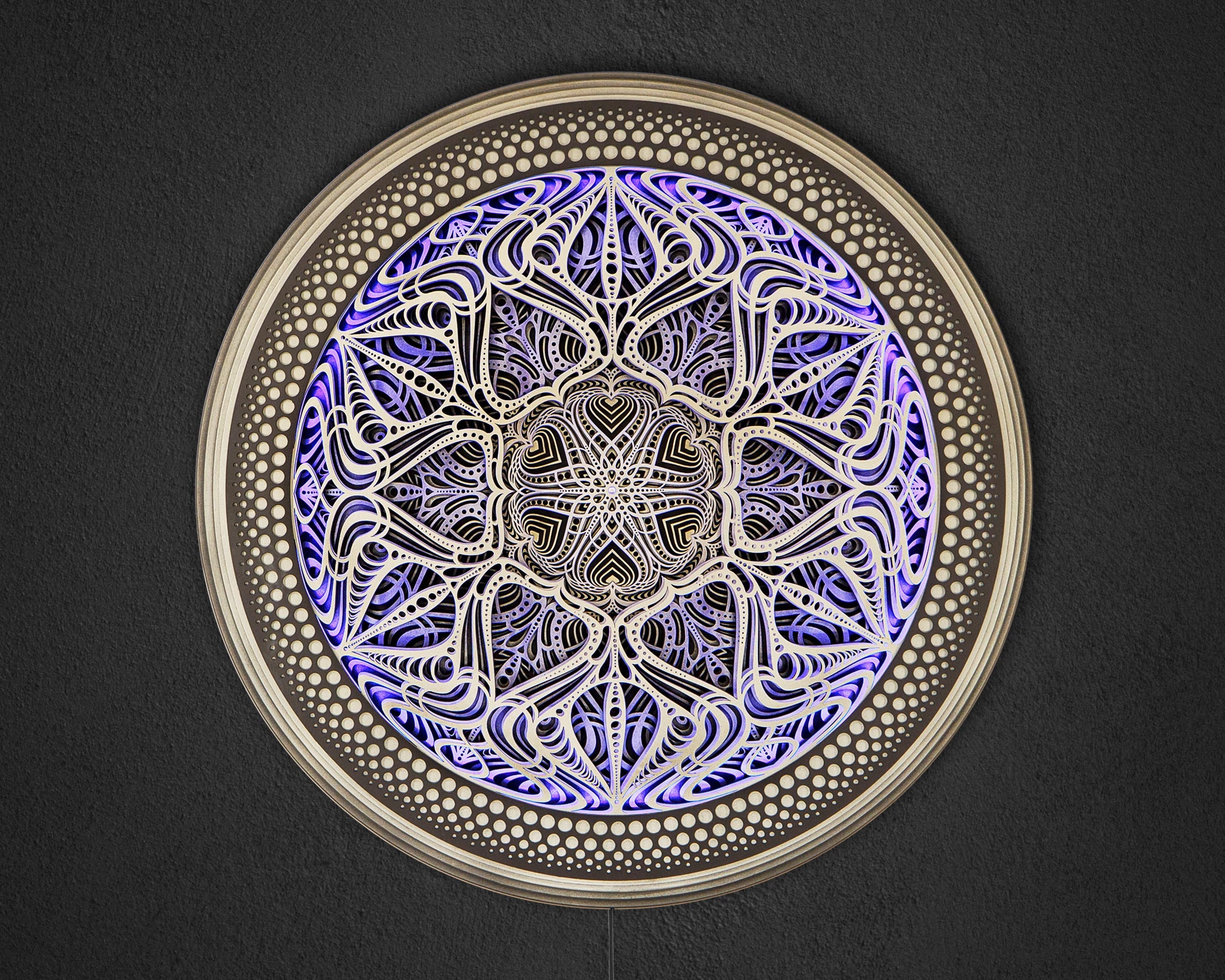 Wall Art Sacred Geometry Led Lamp sonata With | Etsy