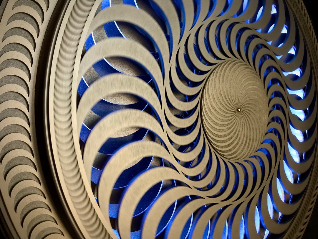 Running Mandala 3D Multilayered Led Lamp Wall Art "pulsar" Sacred ...