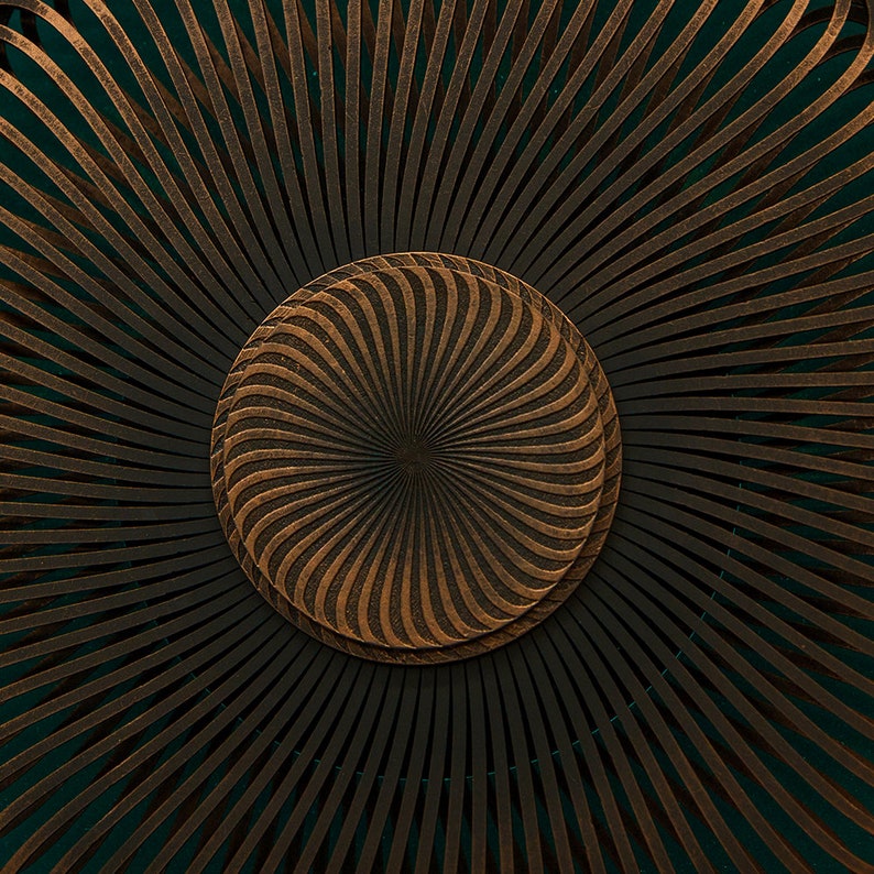 Running Mandala 3D Multilayered "whisper of the Universe" Led Lamp Wall ...