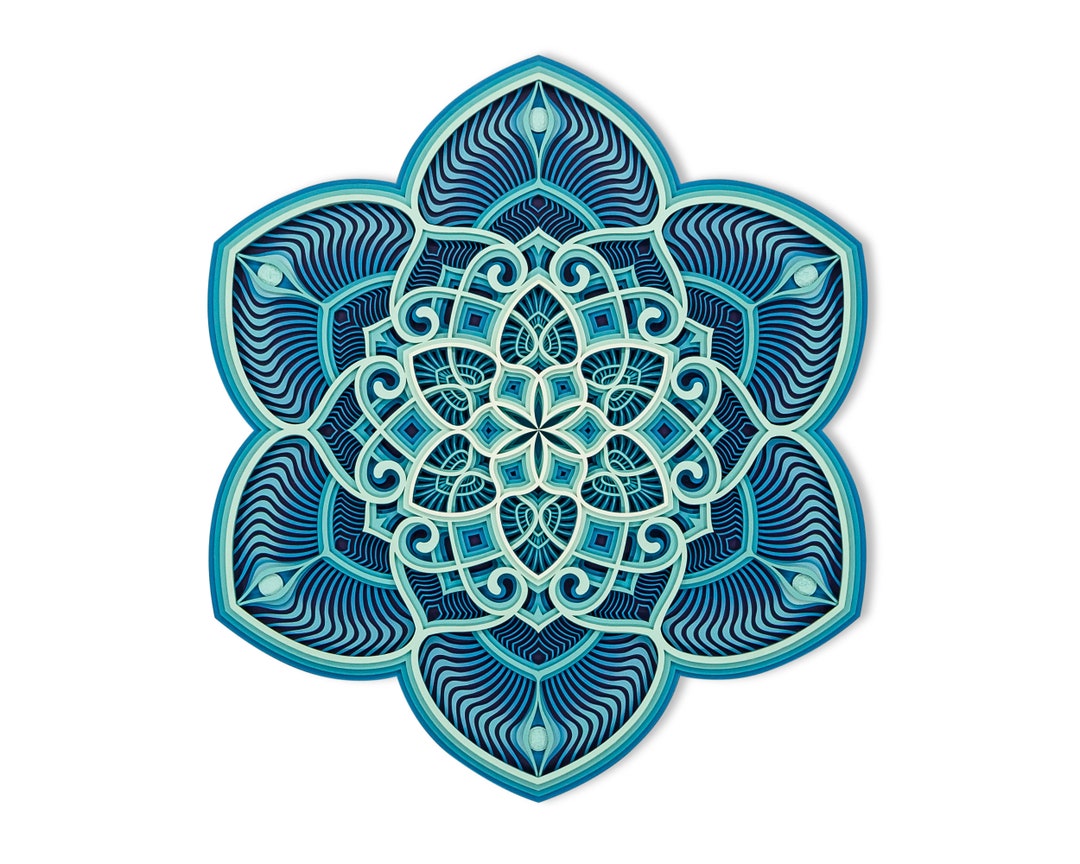 Wall Art Sacred Geometry Mandala "ocean Waves" - Etsy