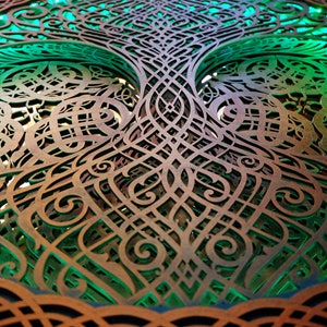 Sacred Geometry Led Lamp "tree of Life", Celtic Wall Art - Etsy