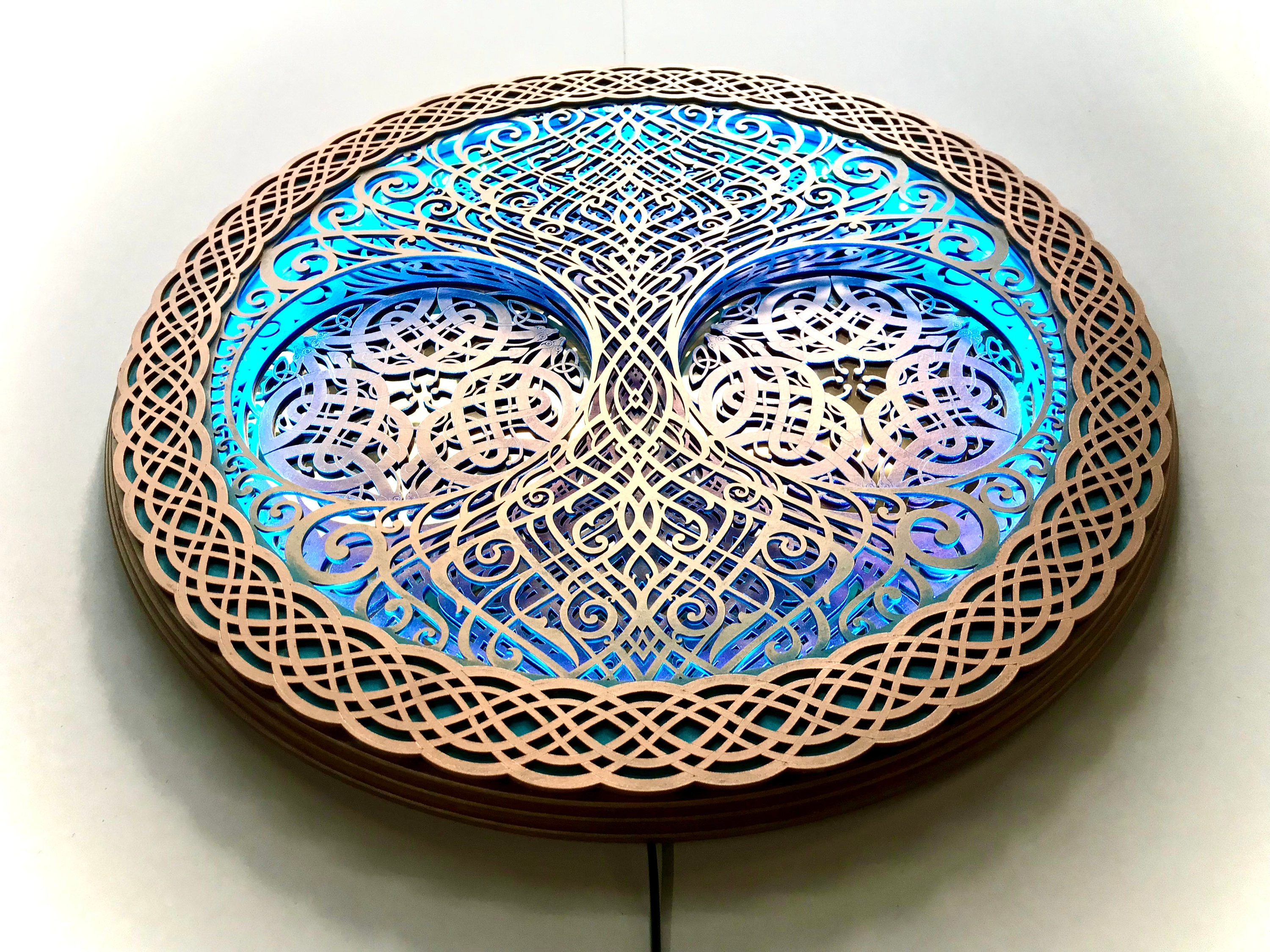 Sacred Geometry Led Lamp "tree of Life", Celtic Wall Art - Etsy