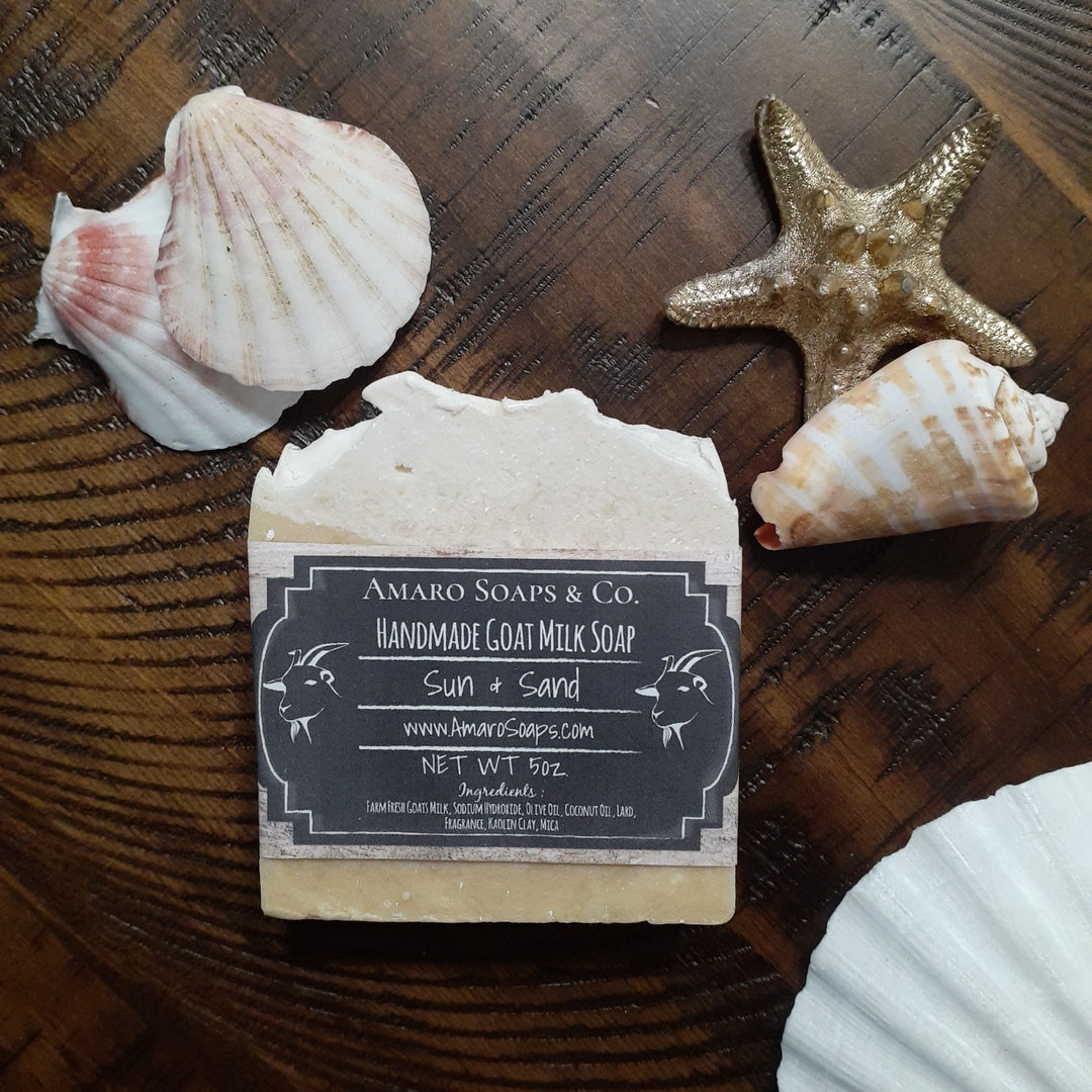 All Natural Sun & Sand Goat Milk Soap Bar Amaro Soaps Co. - Etsy