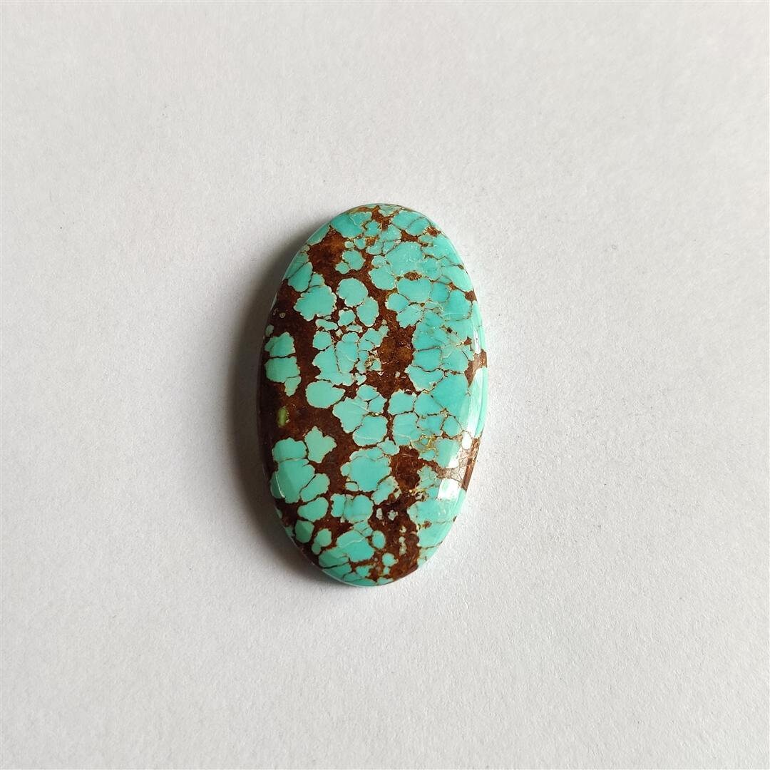 Spider Web Number 8 Mine Turquoise | Number 8 Turquoise Smooth Cabochon ...