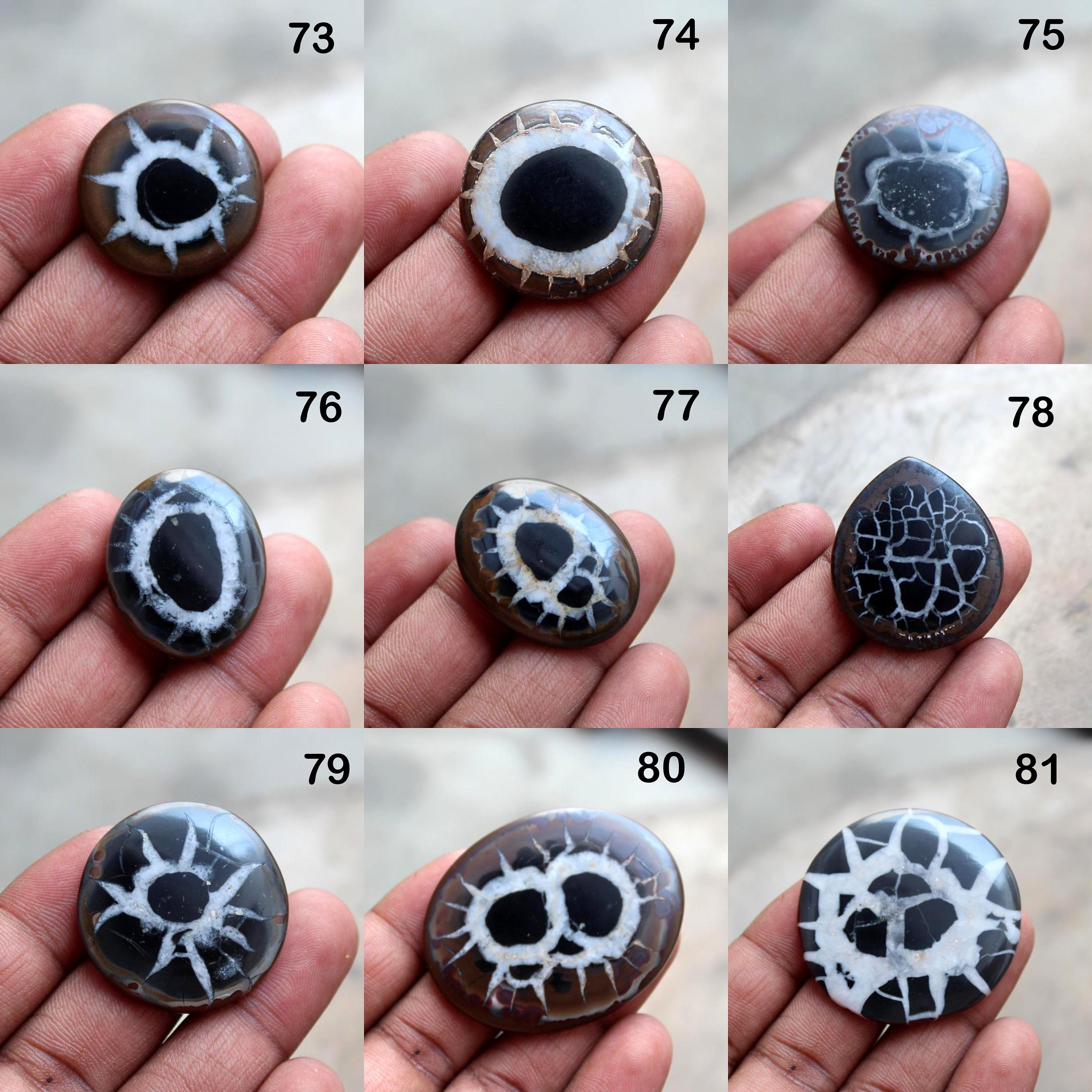 Natural Septarian Smooth Cabochon: Designer Jewelry Stone - Etsy