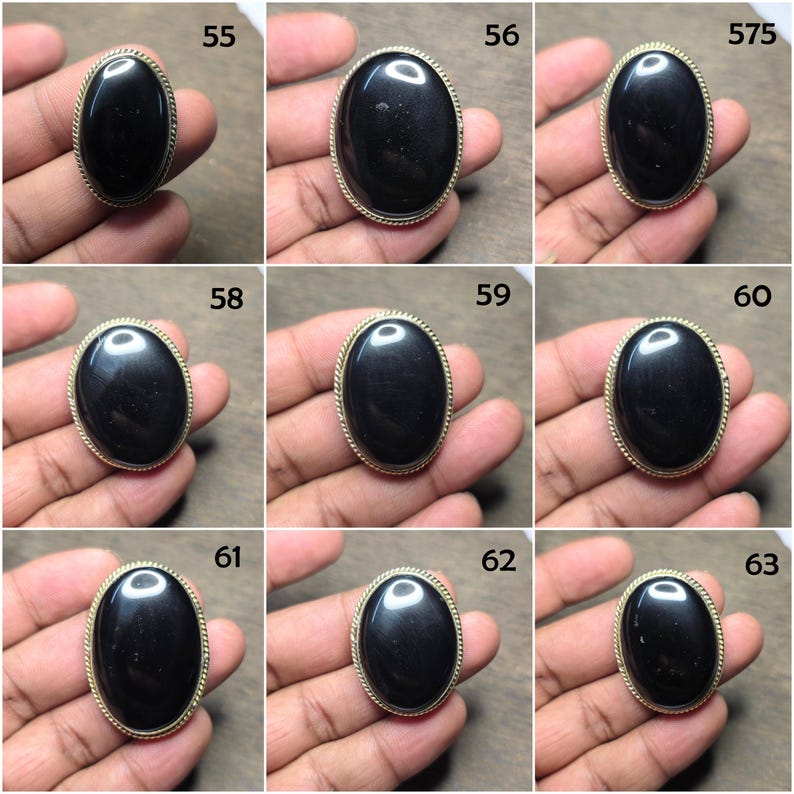 Natural Onyx Grooved Cabochon | Brass Jewelry Making - Etsy