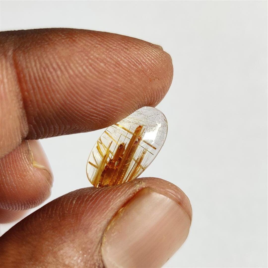 Brazilian Golden Rutile, Rutile Smooth Cabochon, Natural Golden Rutile ...