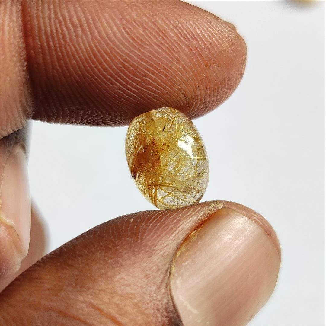 Brazilian Golden Rutile, Rutile Smooth Cabochon, Natural Golden Rutile ...