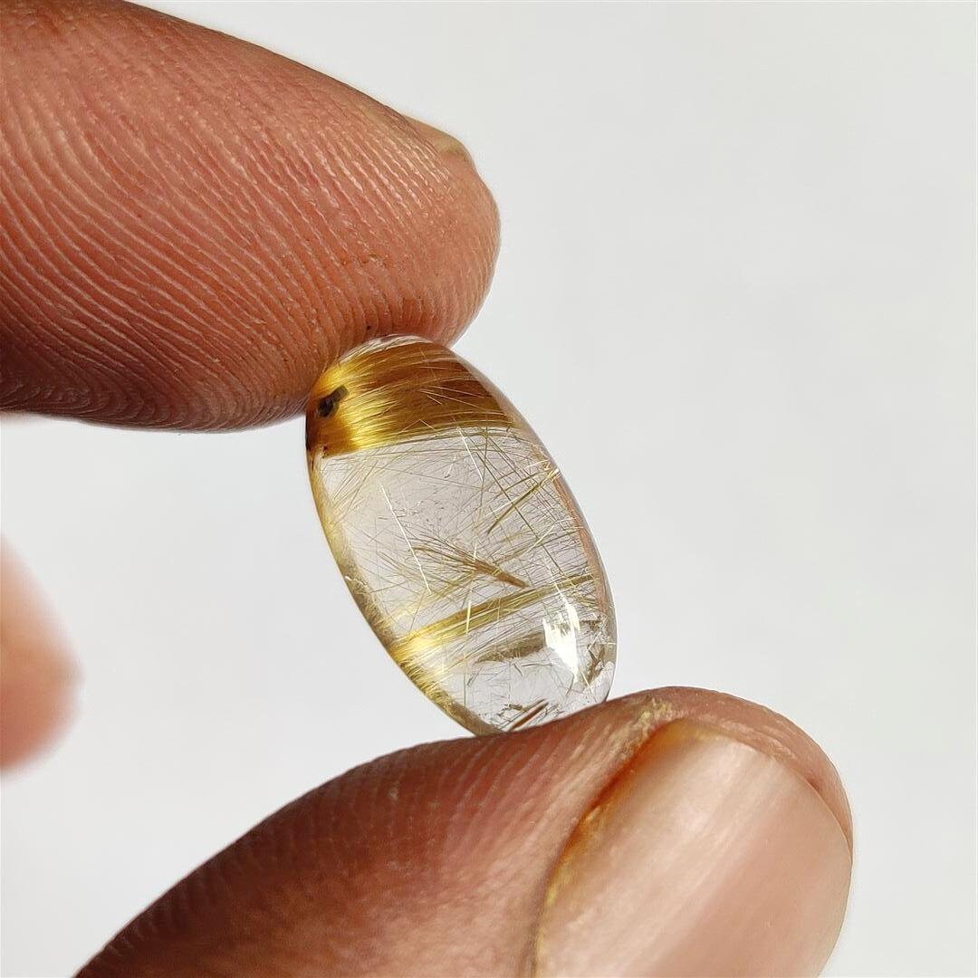 Brazilian Golden Rutile, Rutile Smooth Cabochon, Natural Golden Rutile ...
