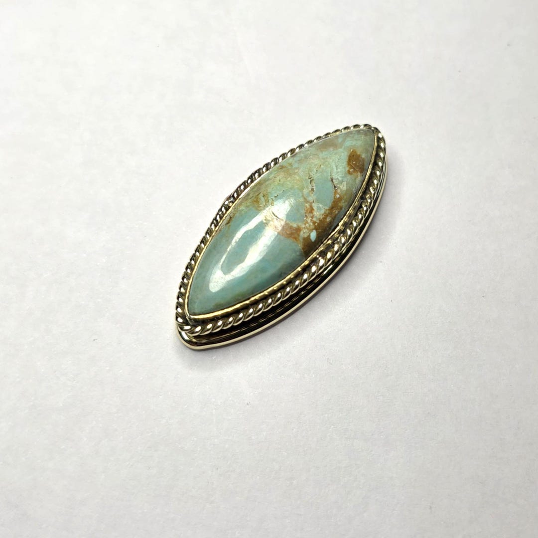Number 8 Turquoise Cabochon: Grooved Marquise Gemstone (34x13 MM) - Etsy