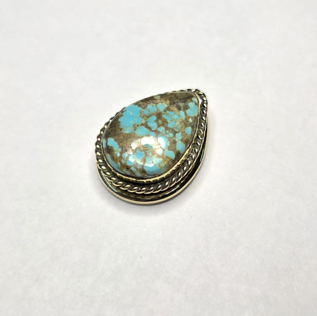 Number 8 Mine Turquoise | Number 8 Turquoise Smooth Grooved Cabochon ...