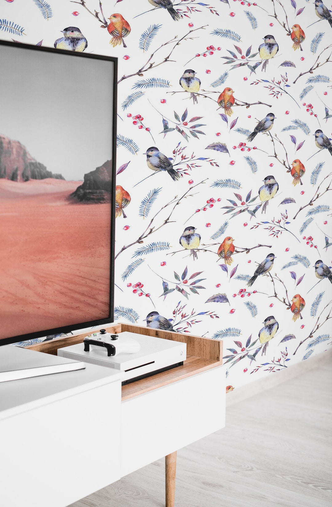 Minimal Birds Minimal Birds Removable Wallpaper Peel and Stick 148 - Etsy