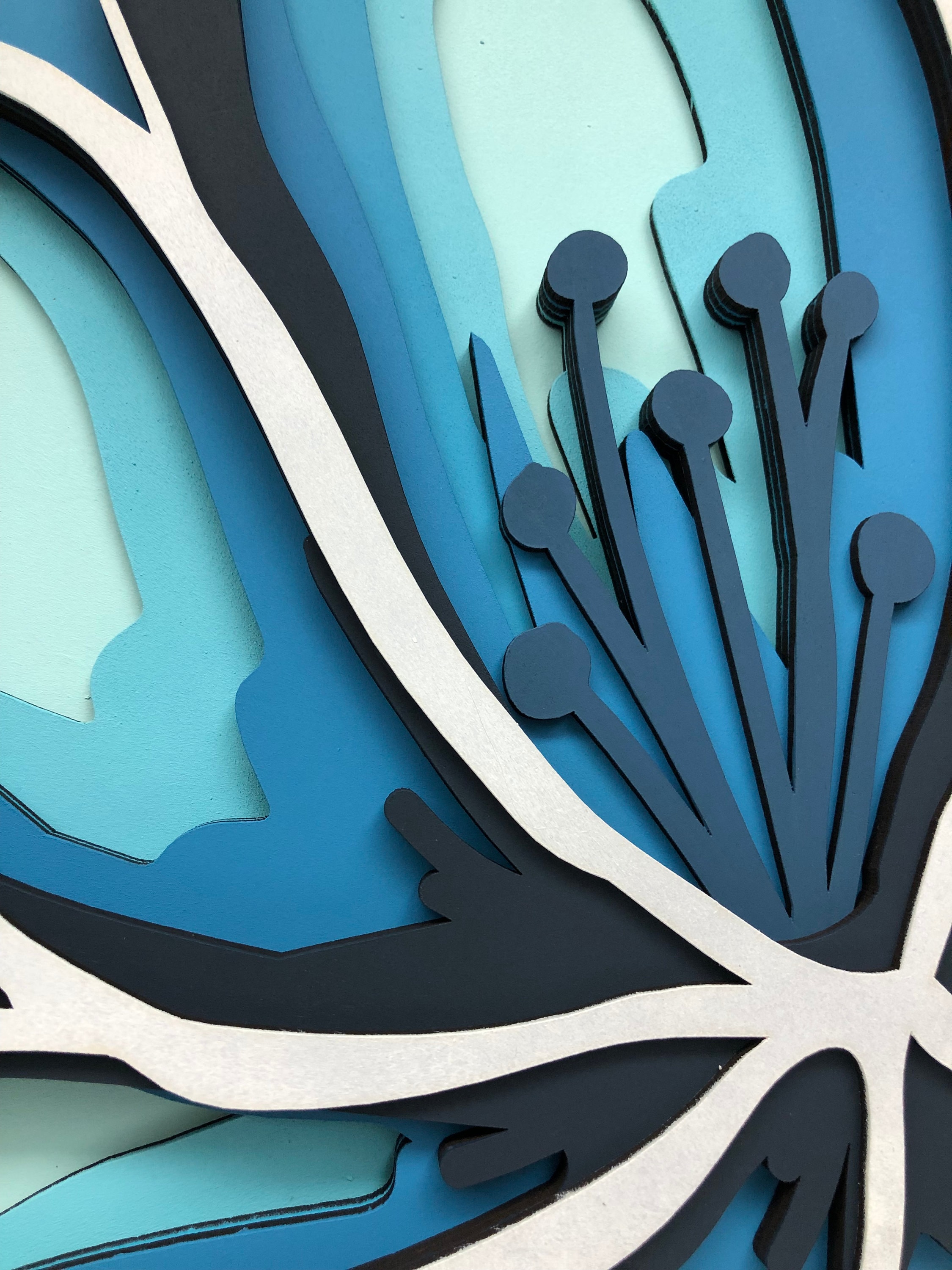 Flower Multilayer Wood Wall Art, Housewarming Gift, 3D Layered Wooden ...