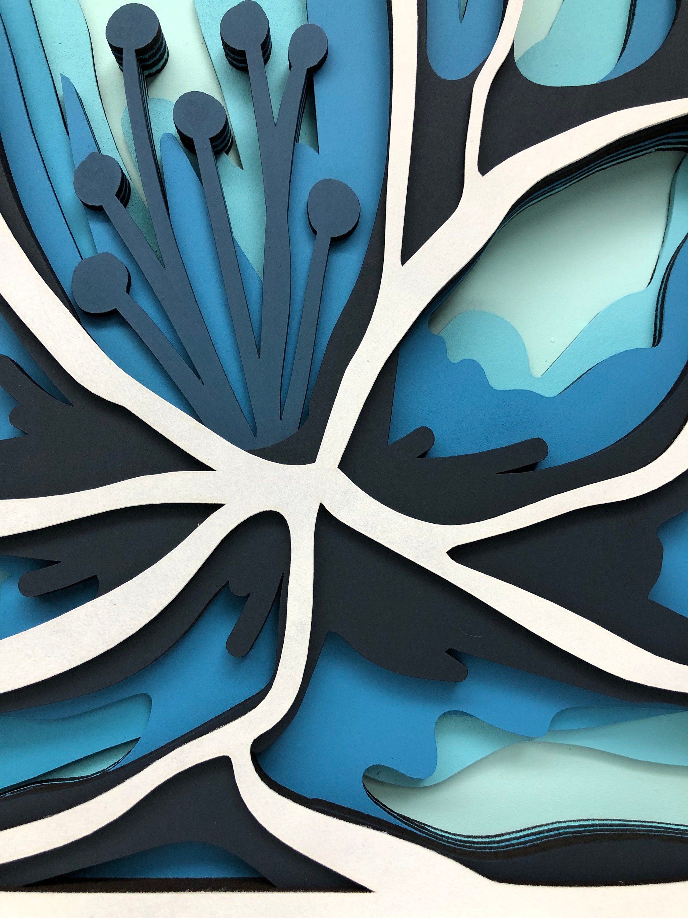 Flower Multilayer Wood Wall Art, Housewarming Gift, 3D Layered Wooden ...