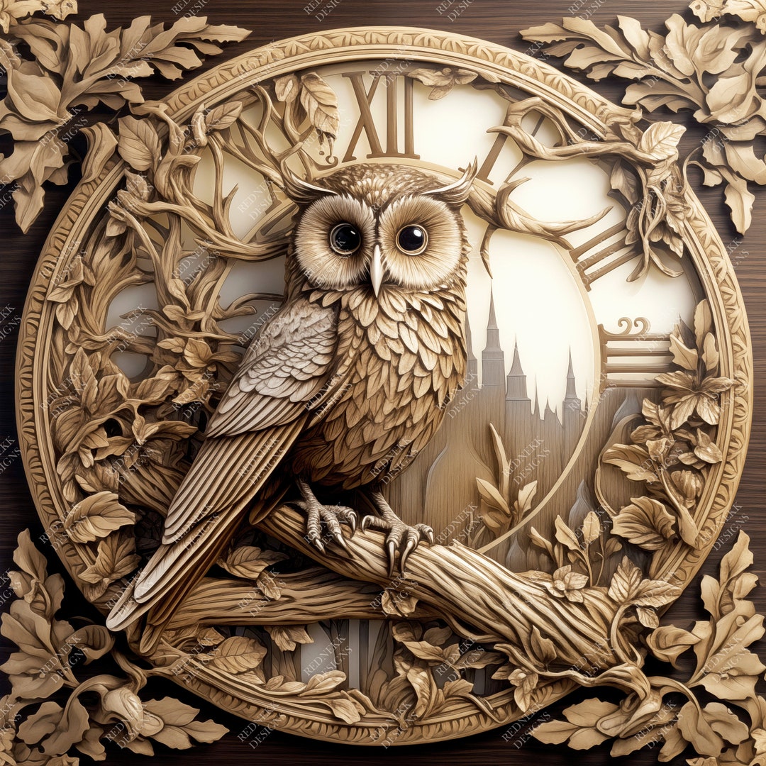 3D Illusion Owl | Laser Engraving File PNG | Lightburn File | Owl 14 - Etsy