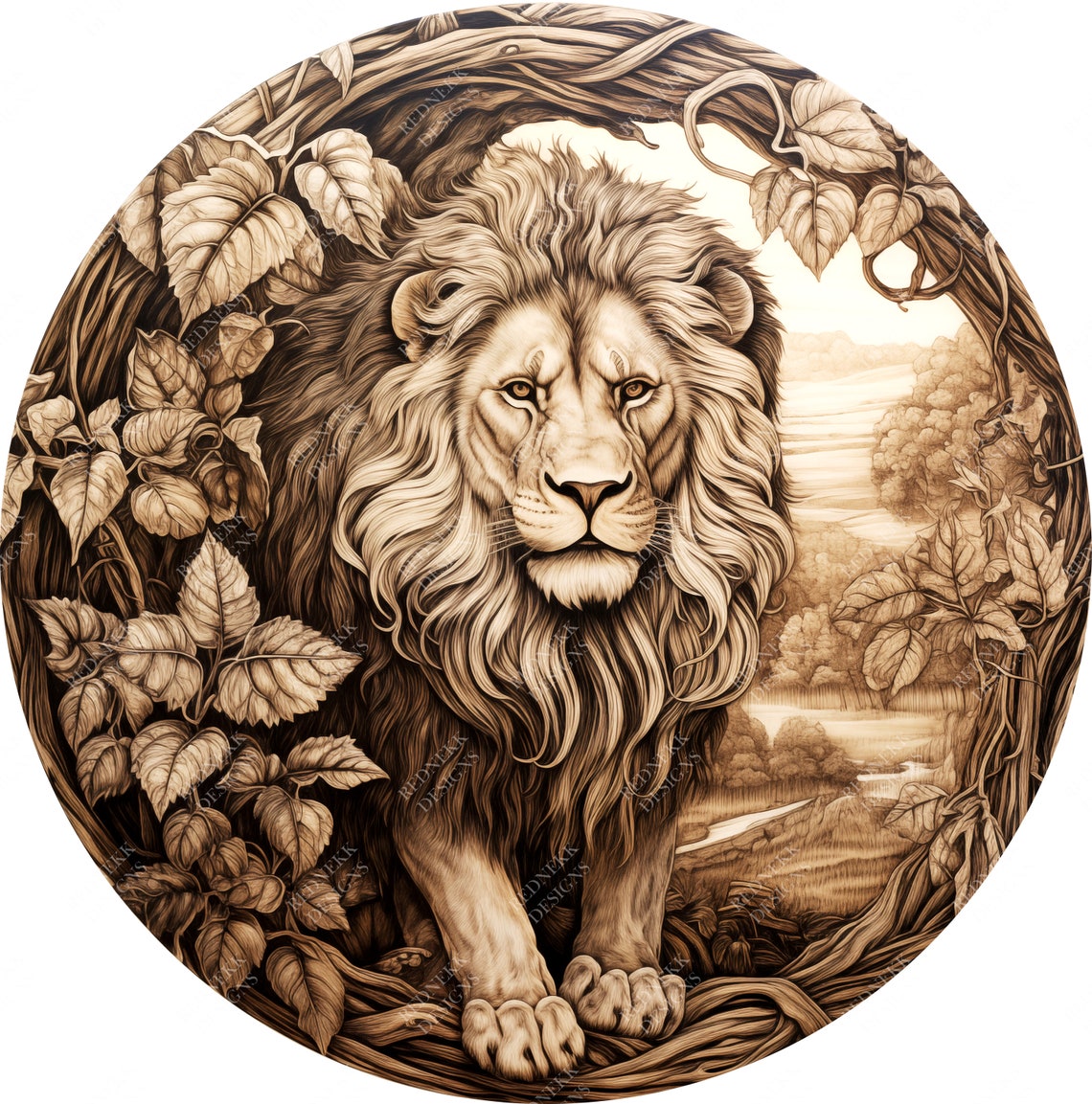 3D Illusion Lion | Laser Engraving File PNG | Lightburn File | Lion 05 ...
