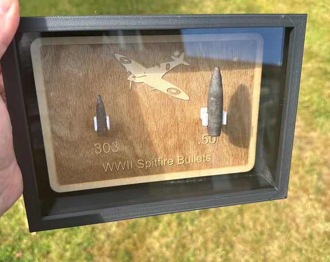 WWII Spitfire Bullet Tips (.303 & .50 Cal) in Display Case -items Can ...