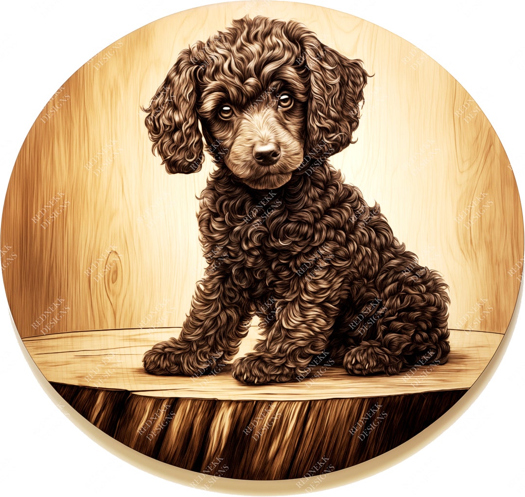 3D Illusion Poodle | Laser Engraving File PNG | Lightburn File | Poodle ...