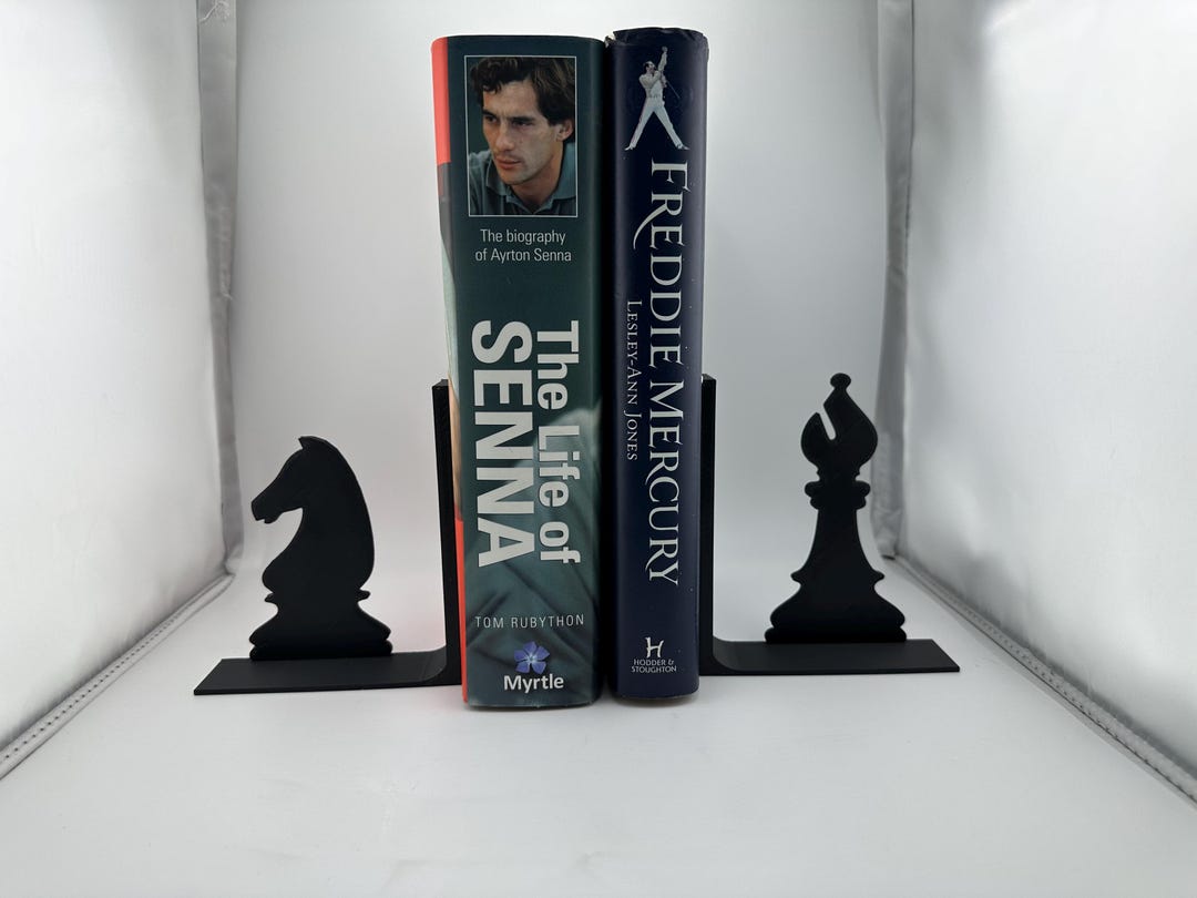Bookends, Chess Pieces, Bishop & Knight / Pair or Single Bookend ...