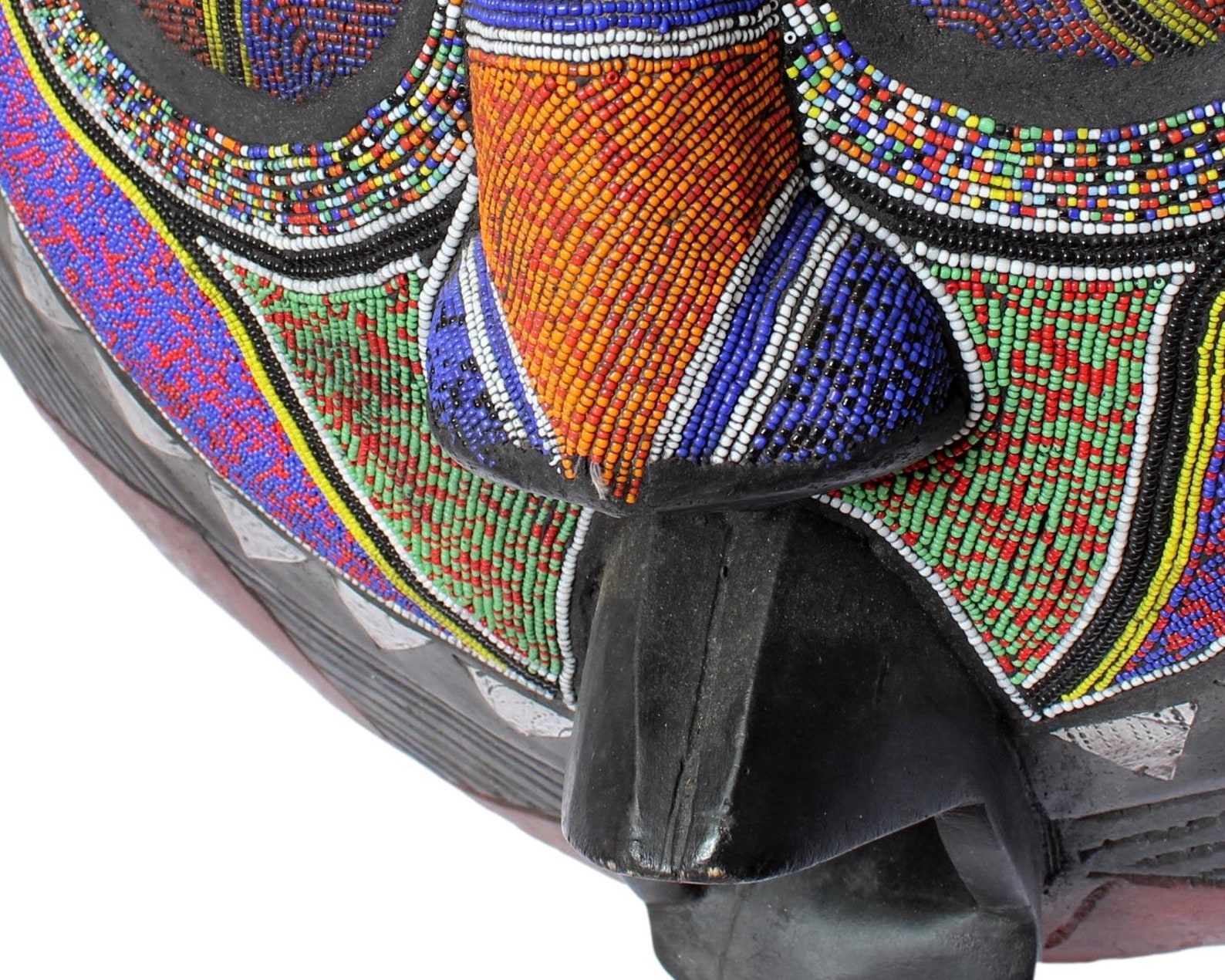 25" Round Ghana Beaded Mask | African Mask | Ashanti Tribe - Etsy