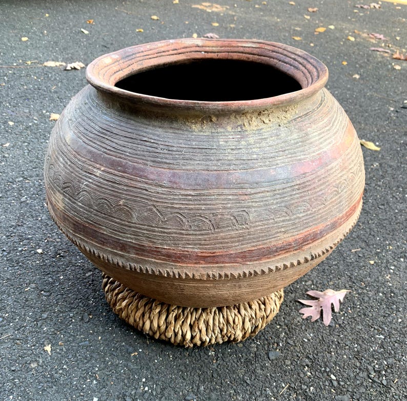 African Clay Pot Antique From Nigeria - Etsy