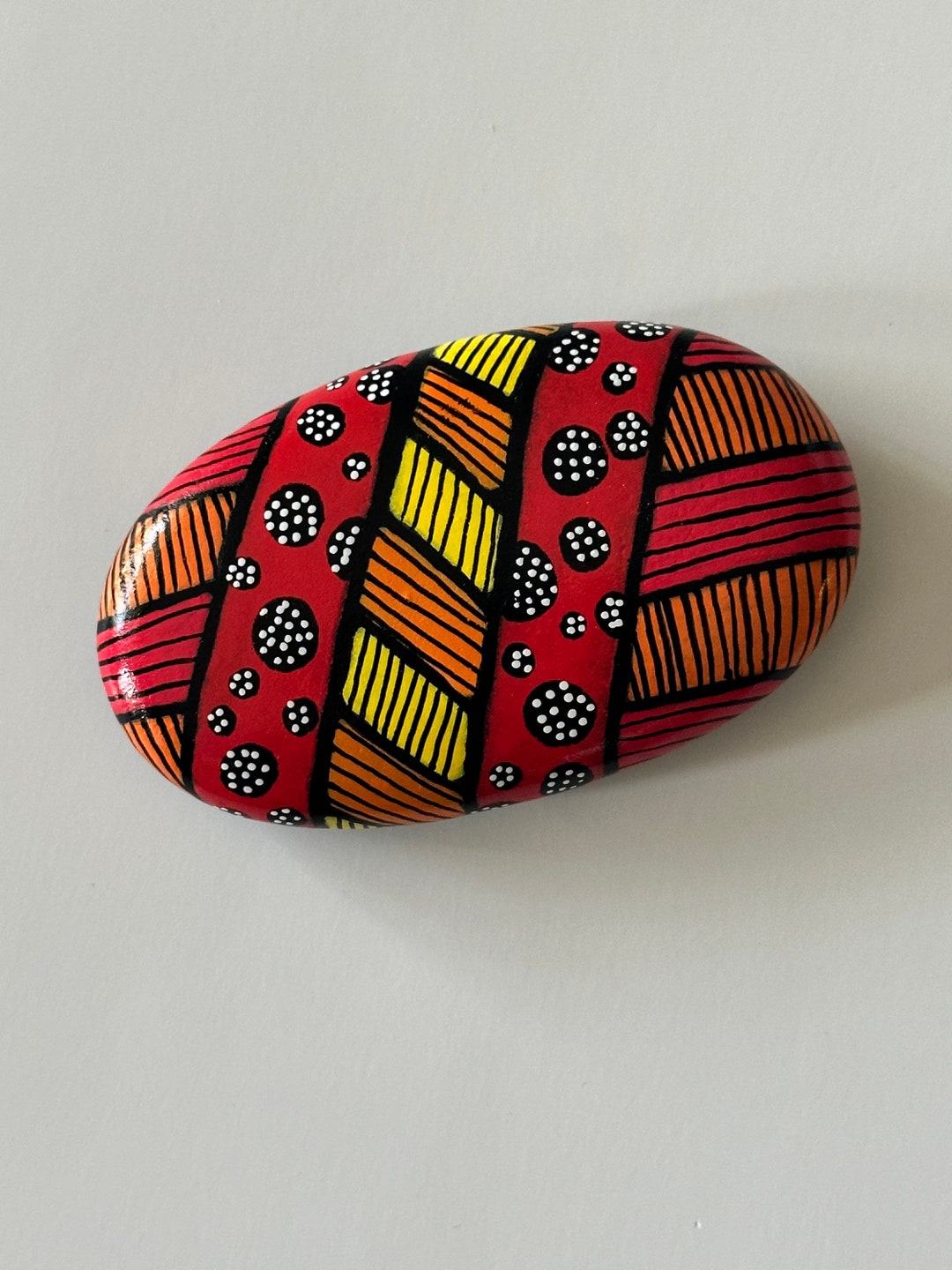 Painted Rock,painted Stone,rock Art,pattern Art,hand Painted Rock,rock ...