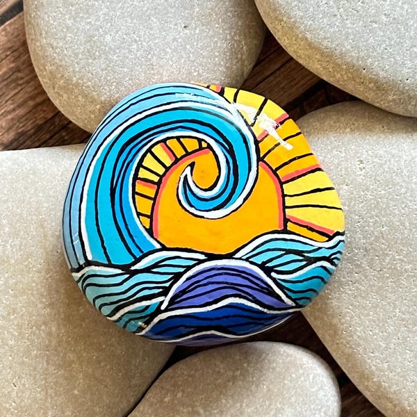 Sun Painted Rock - Etsy