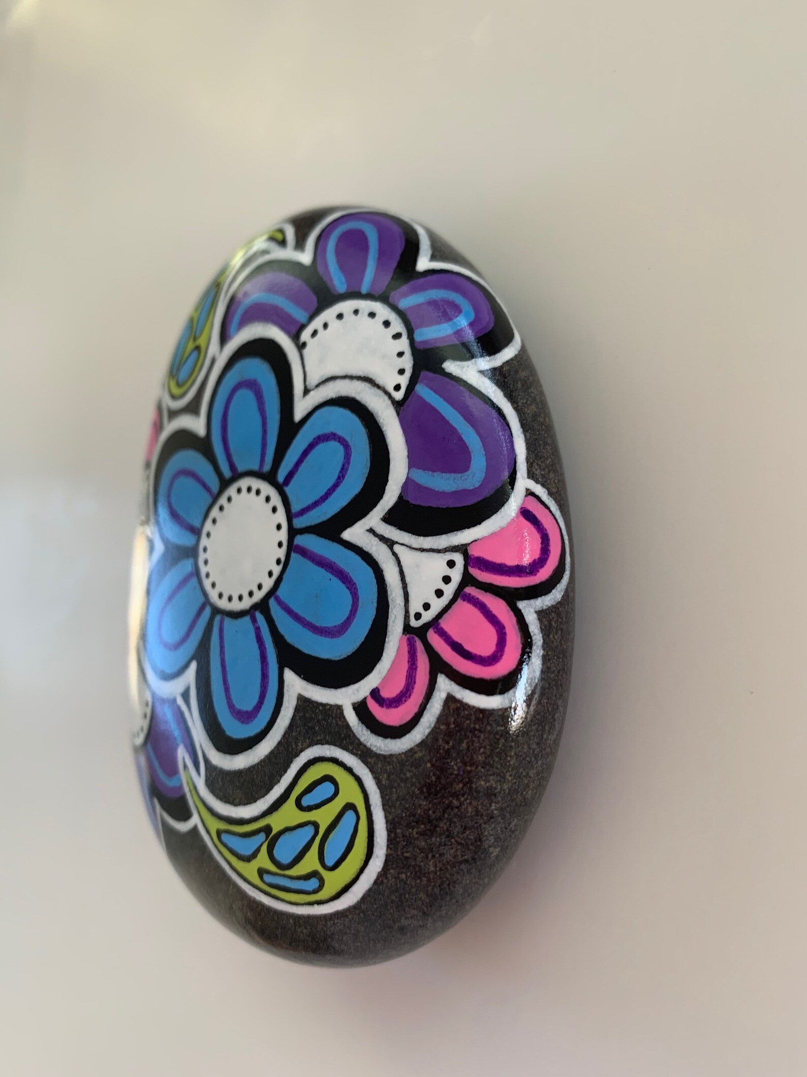 Flower Painted StoneFlower Stone PaintingFlower Painted | Etsy