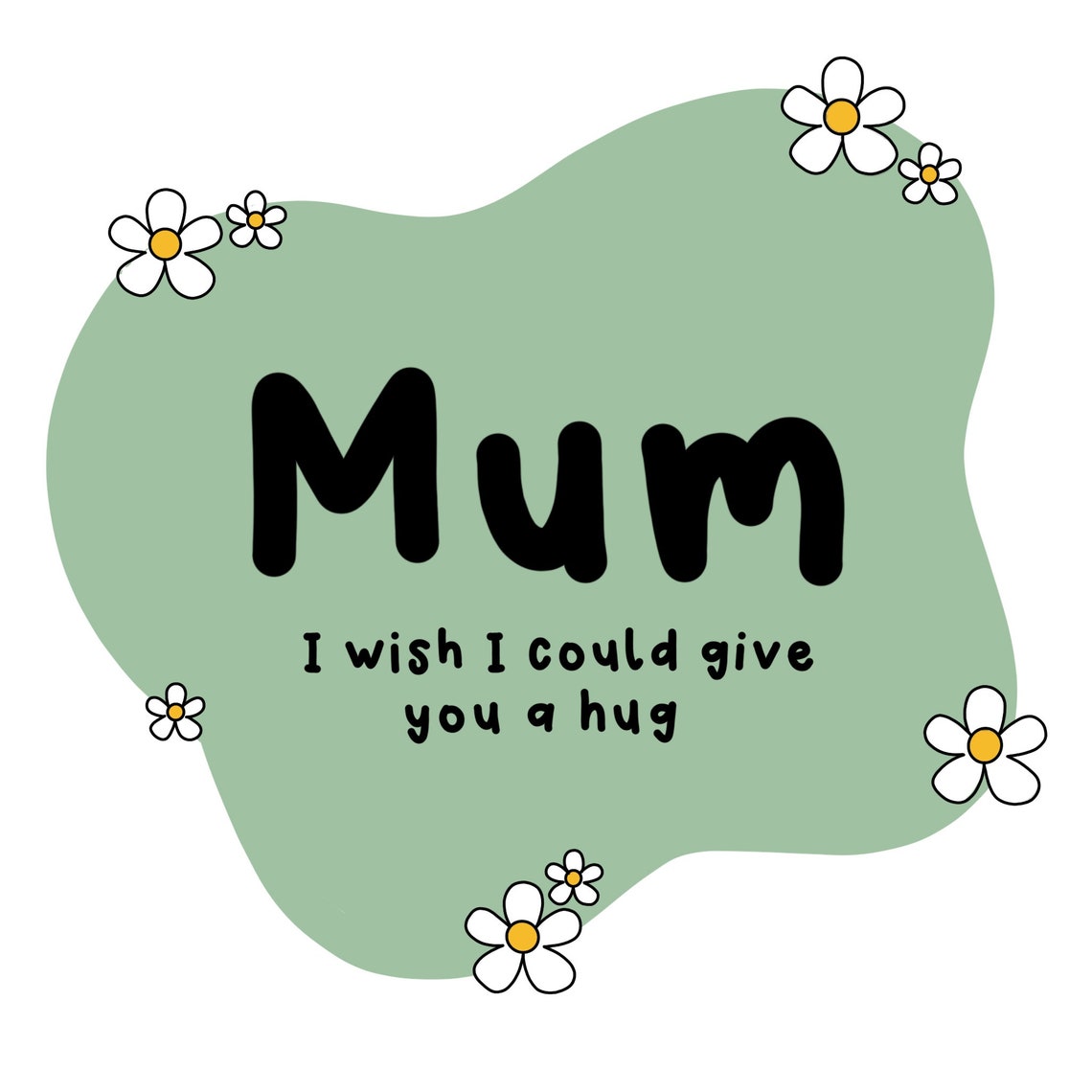 I Wish I Could Give You A Hug Mothers Day Card For Mum Etsy De
