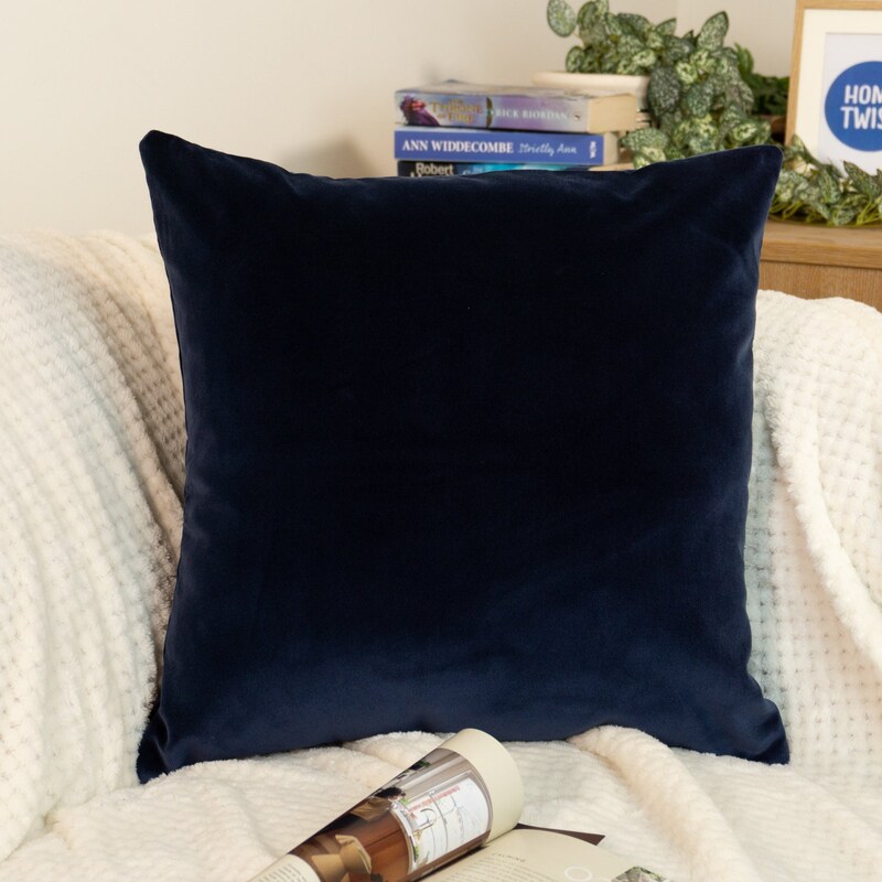 Dark Blue Pillow - Etsy