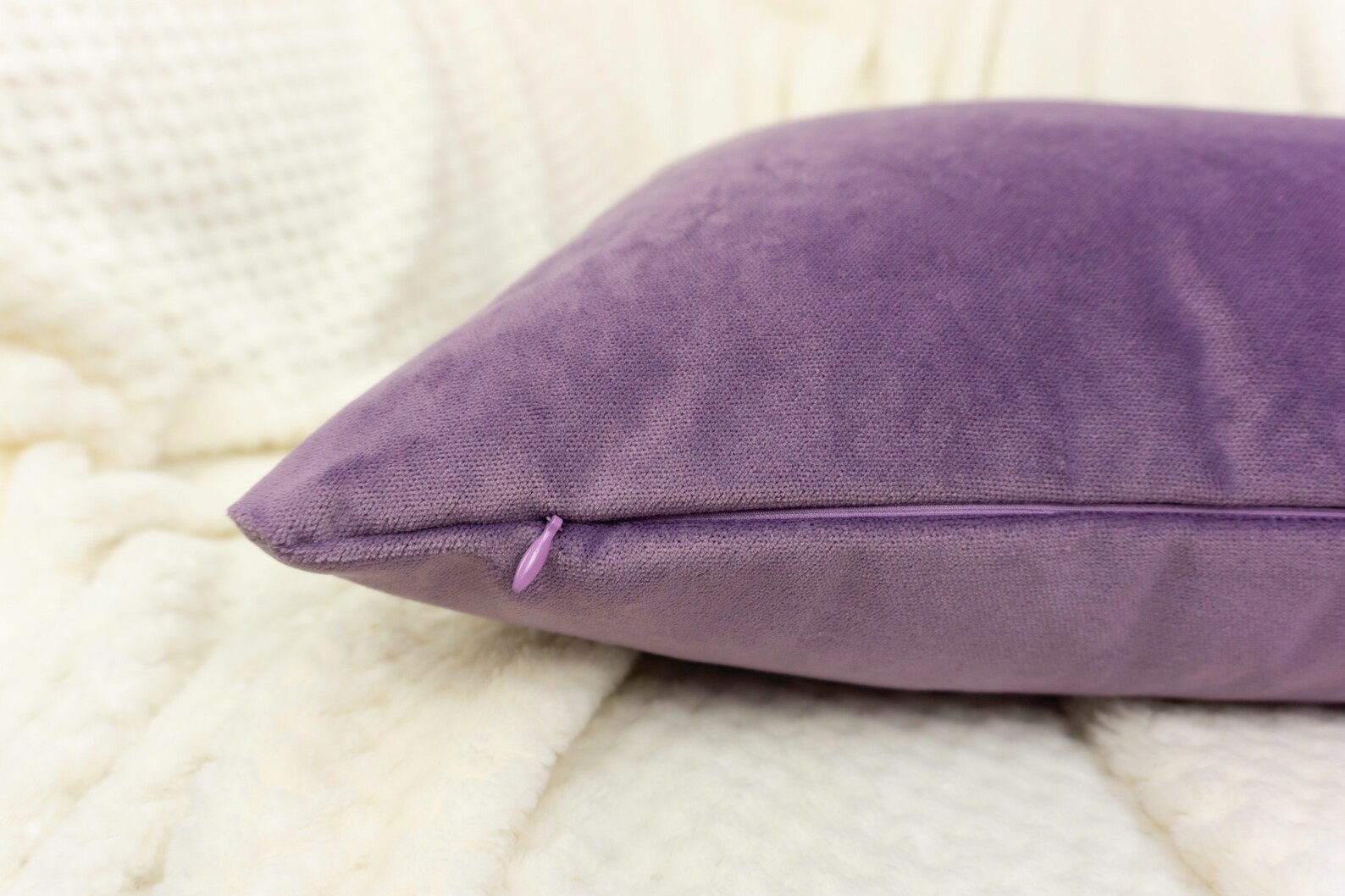 Handmade Woven Velvet Purple Cushion Cover Purple Throw | Etsy UK