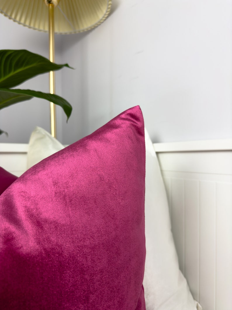 Velvet Fuchsia Scatter Cushion Cover Pink Throw Pillow Cover (all Sizes ...
