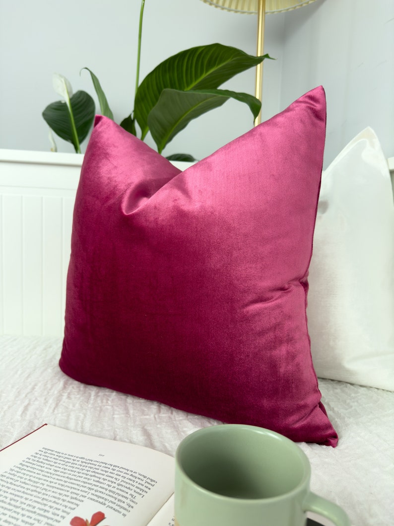 Velvet Fuchsia Scatter Cushion Cover Pink Throw Pillow Cover (all Sizes ...
