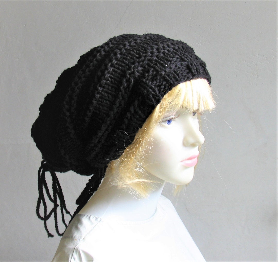 Knit Dreadlock Beanie: Vegan Acrylic Cable, Dread Wrap Hat - Etsy