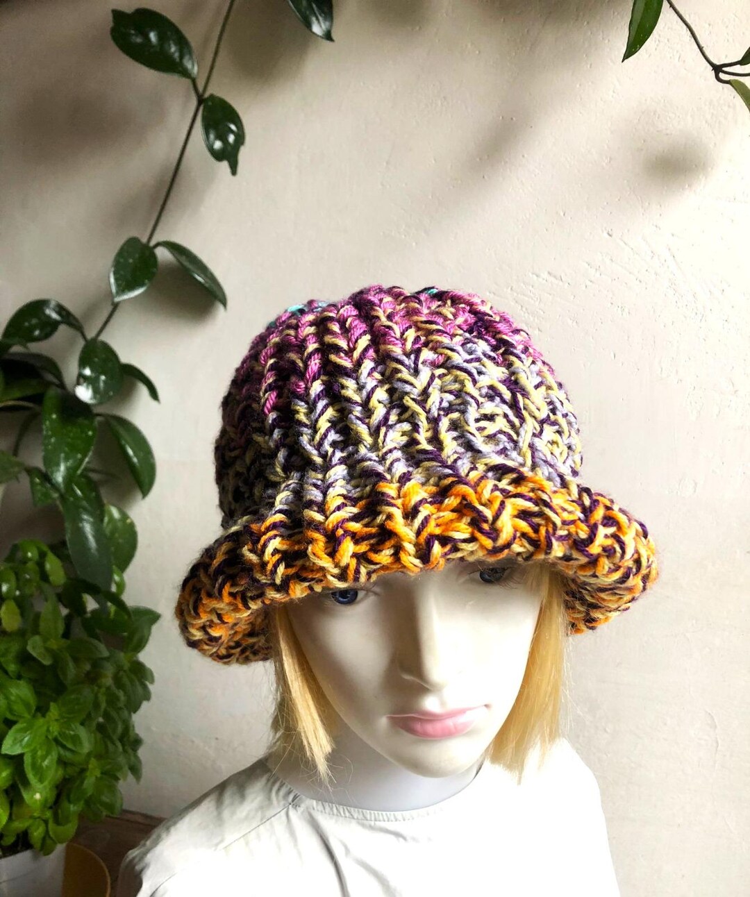 Gehaakte Bucket Hat Voor Dreads Dreadlocks Bucket Hat LARGE Hat Unisex ...